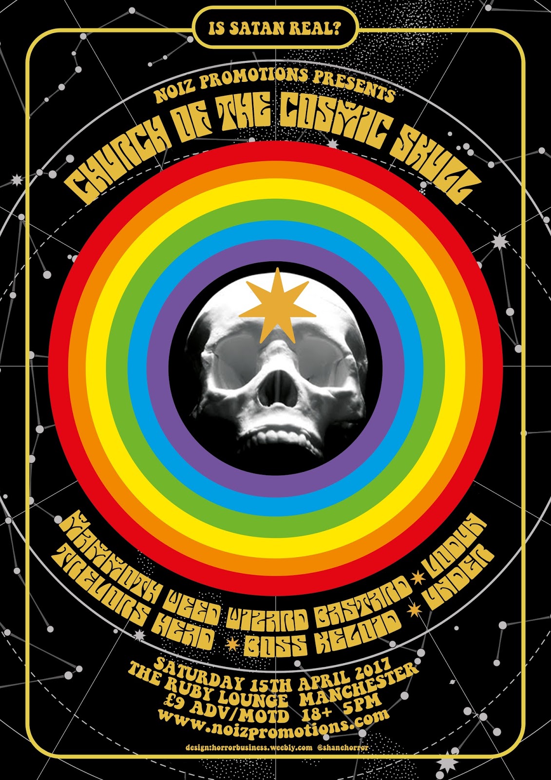 Horror Business: Church Of The Cosmic Skull Gig Poster