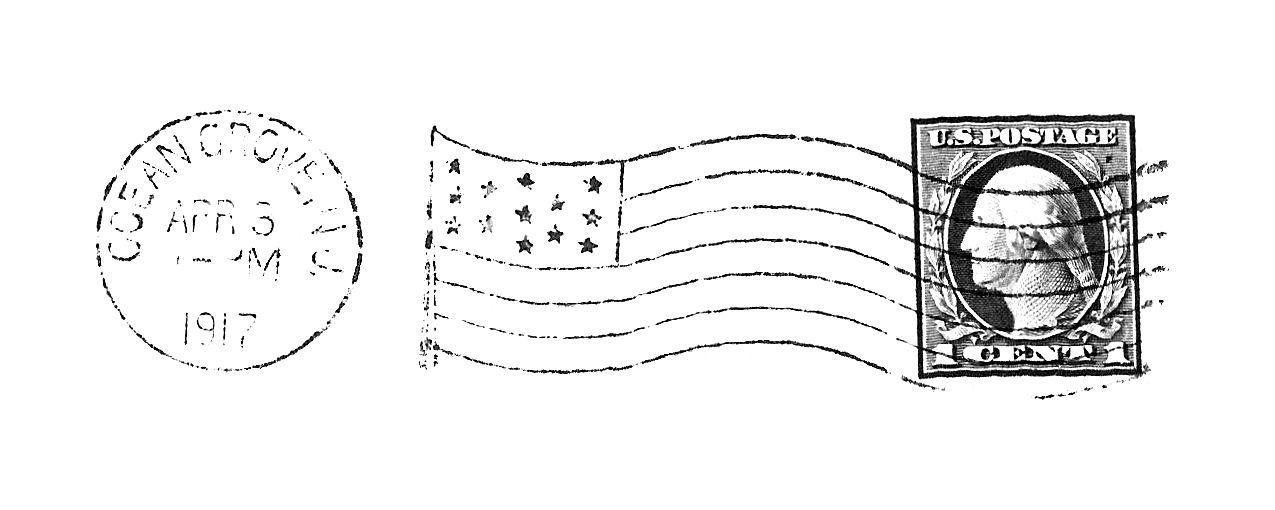 Digital Stamp Design: Free Postmark Digital Stamp: 1917 Vintage ...