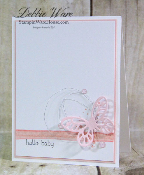 Stampin' Ware House: In the Pink Hello Baby Card
