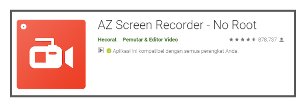 Beberapa aplikasi rekam layar untuk android terpopuler di Google playstore