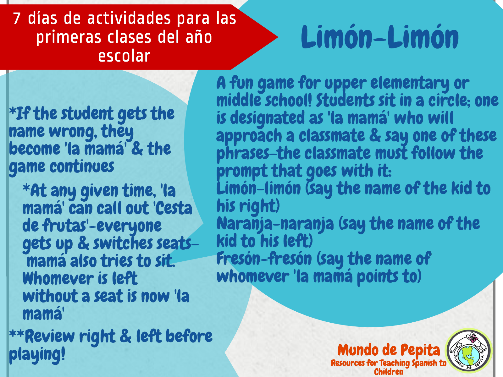 Activities for the First Days of School in Elementary Spanish Classes ...