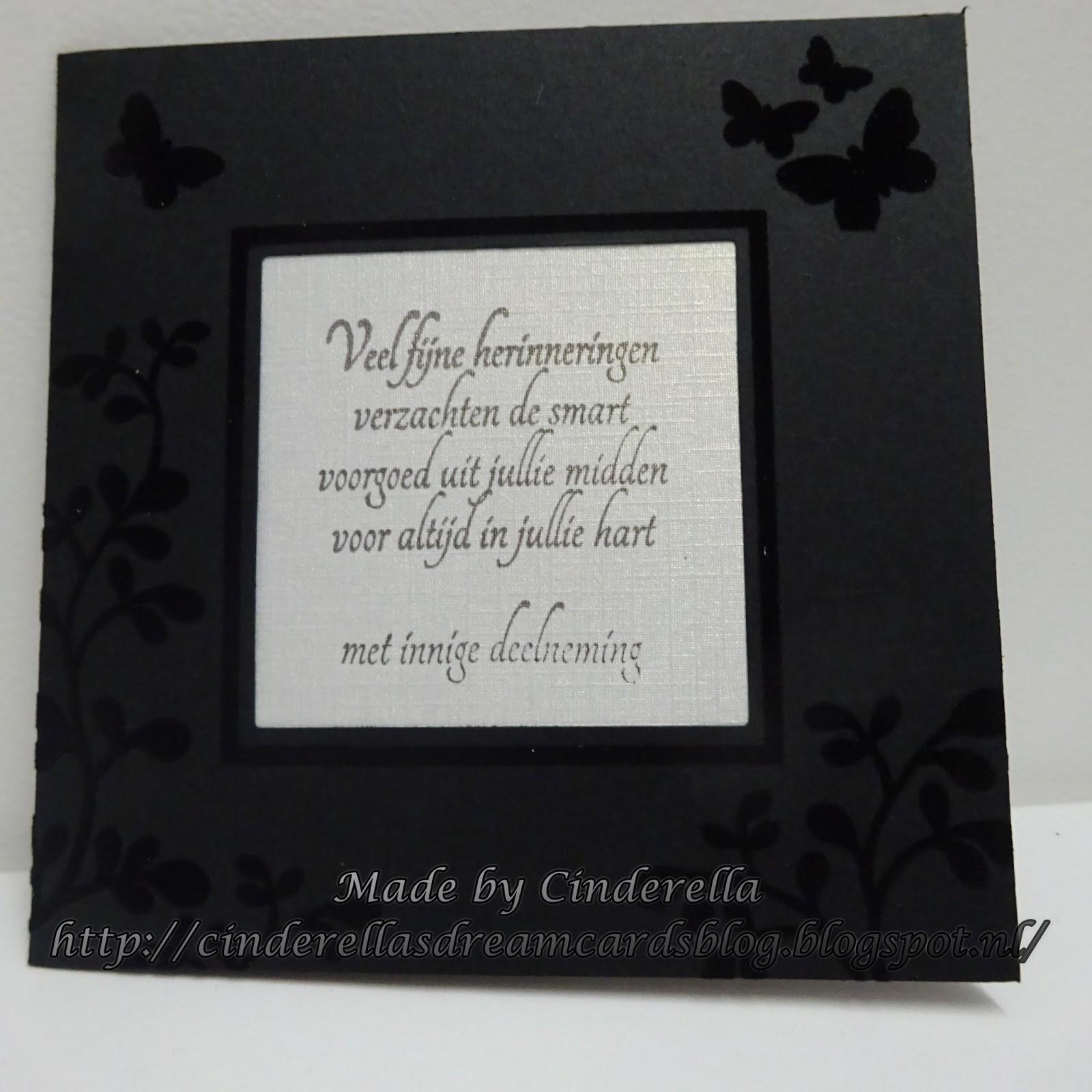 Cinderella`s dreamcardsblog: Condoleance kaarten met gedicht...