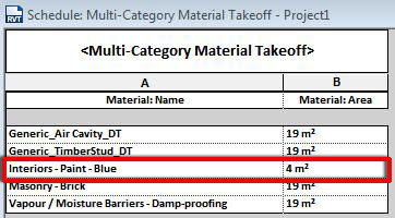 Revit Link: Material Take-off Schedules & Wall Sweeps