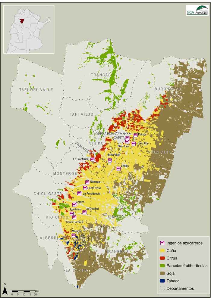 Cuenca del Río Salí-Dulce: Potenciales fuentes de carga puntual