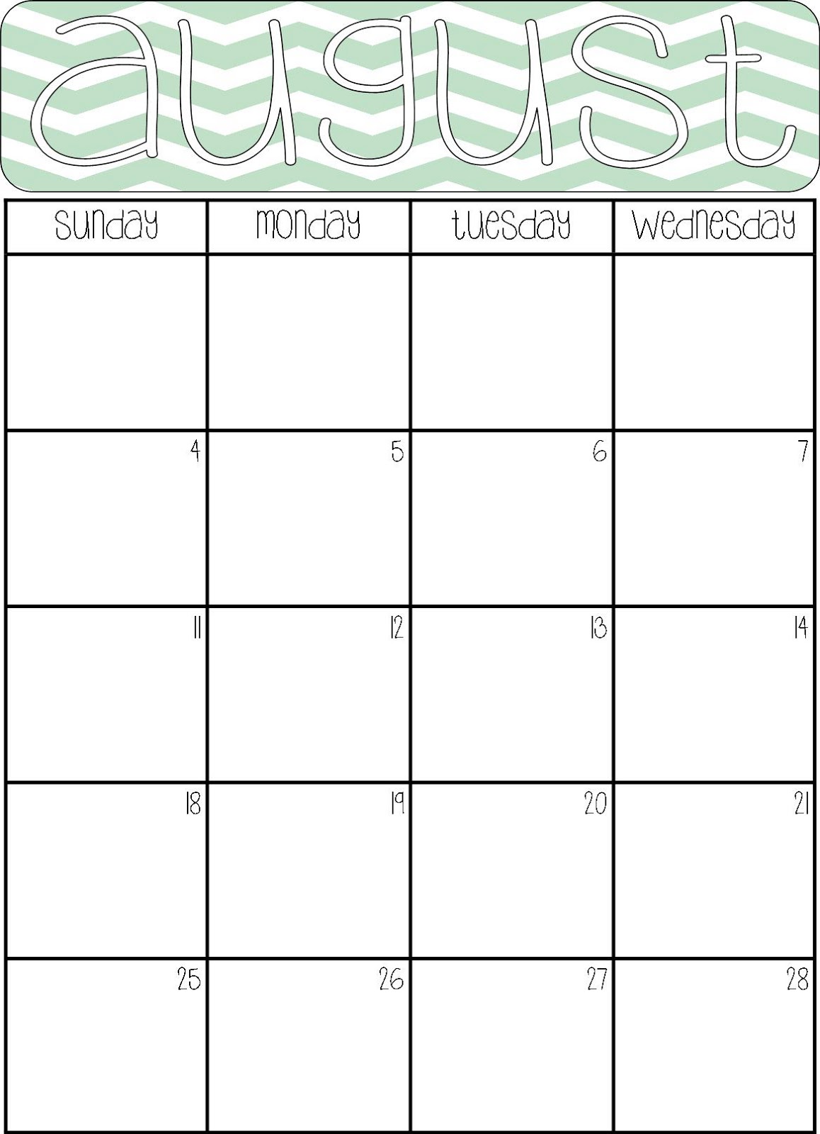 Adventures With Firsties: Mint Green Chevron Open-Binder Calendar