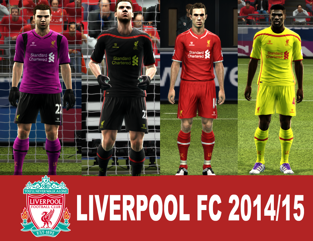 PES 2013 - Liverpool 2014-15 Kit Set by argy - PES Editing Corner