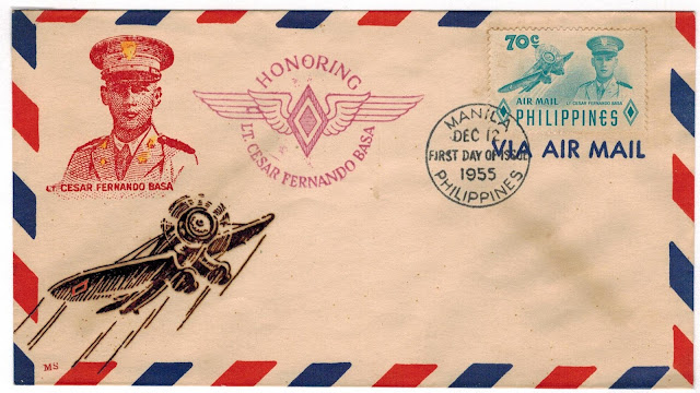 Philippine Republic Stamps : 1955 Lt. César Fernando Basa