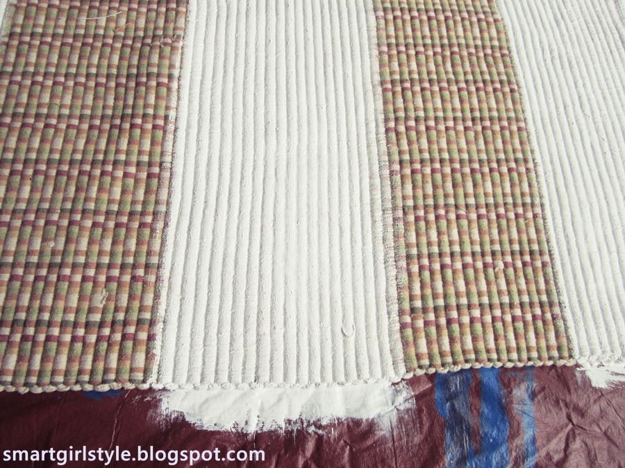 smartgirlstyle: How to Paint a Striped Rug