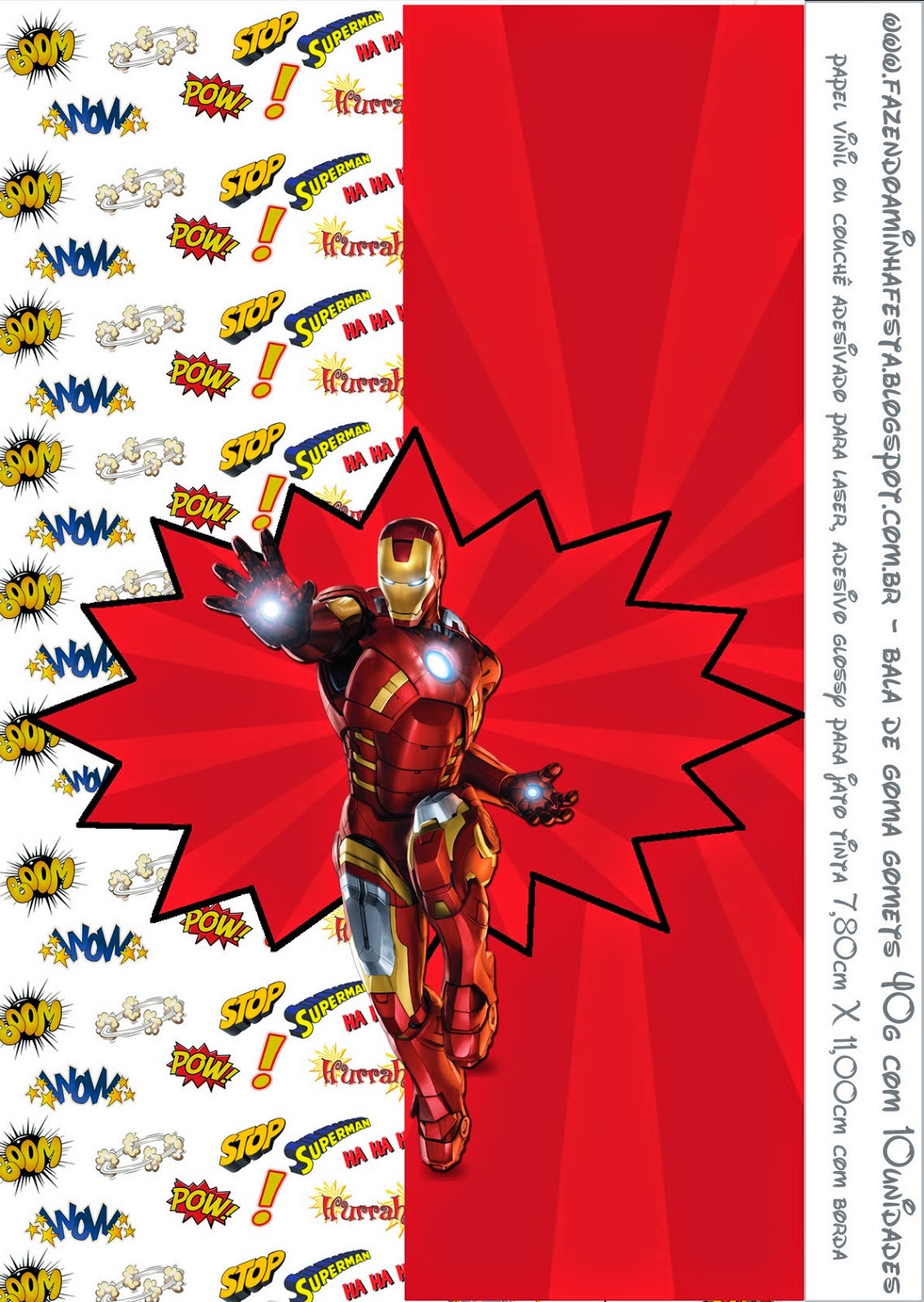 Iron Man: Free Printable Candy Bar Labels. - Oh My Fiesta! for Geeks