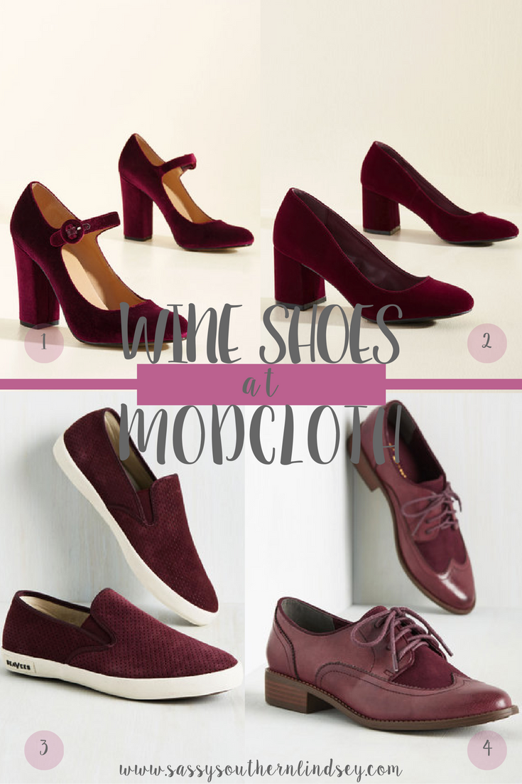 Sassy Southern Lindsey: Wine Colored Shoes at ModCloth