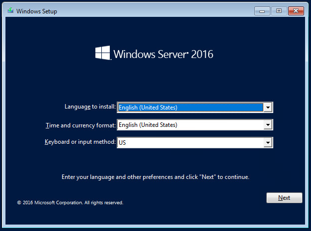 ITFinities.Com: วิธีการติดตั้ง Windows Server 2016