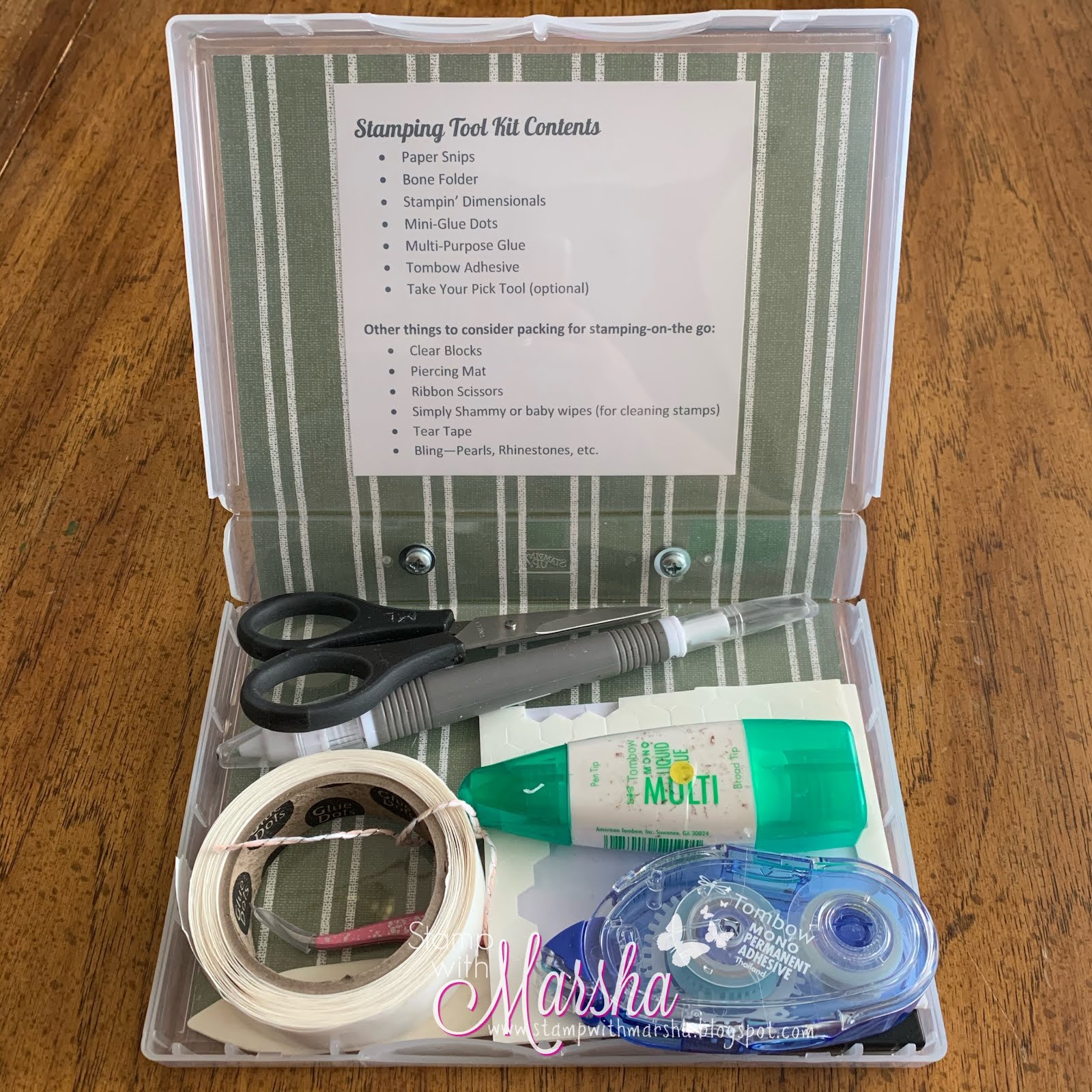 Stamp with Marsha: Stamping Tool Kit