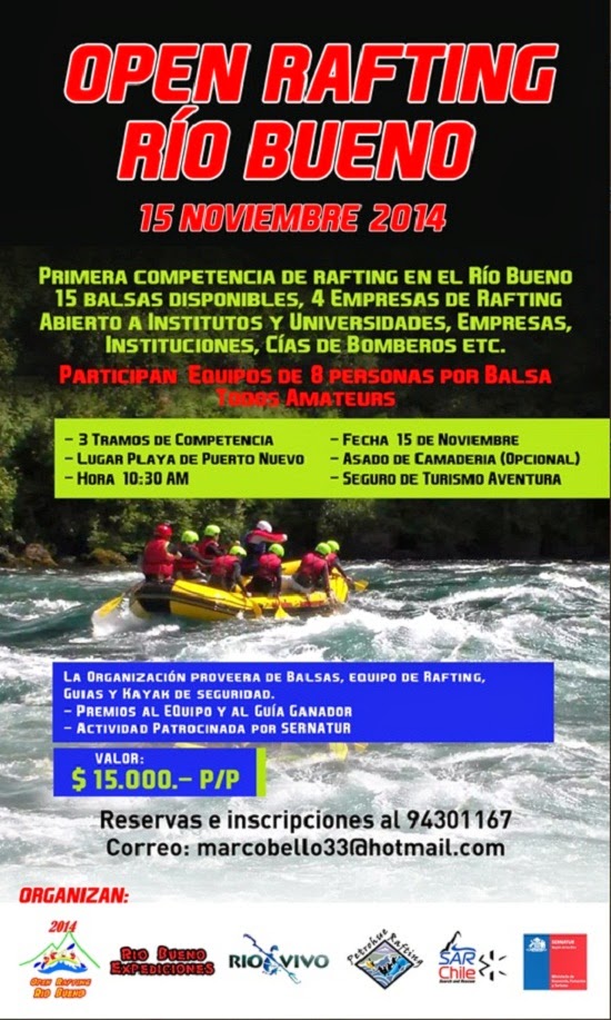 TurismoGPS: Open Rafting Rio Bueno 2014‍ - Chile