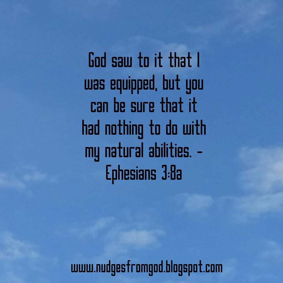 Nudges from God: Unqualified? Ephesians 3:1-13