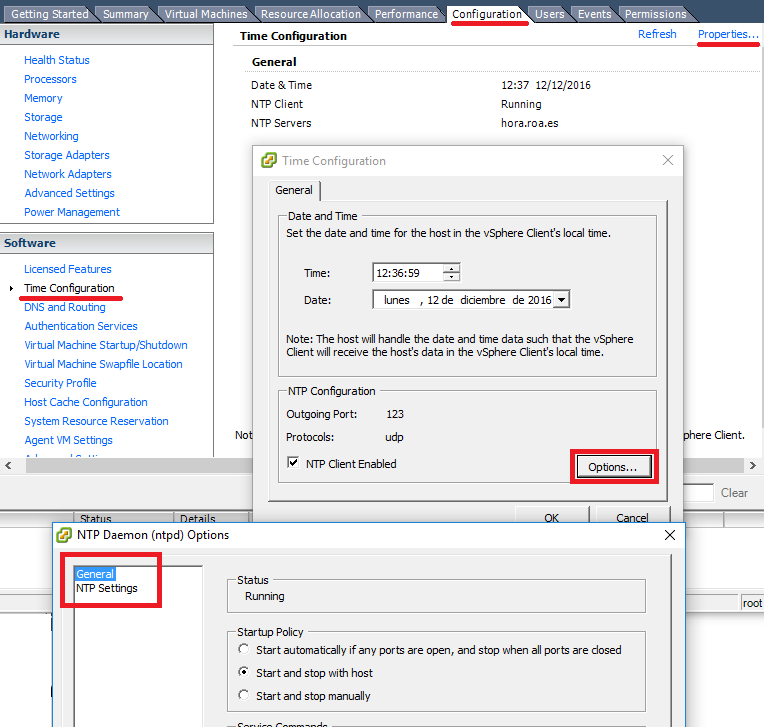 VMWare: ESXi configurar hora | SYSADMIT