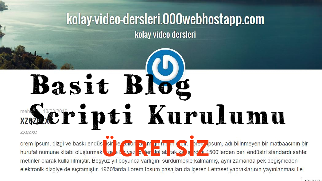 Basit Blog Scripti Kurulumu (Ücretsiz İndir) - Kasapigwa
