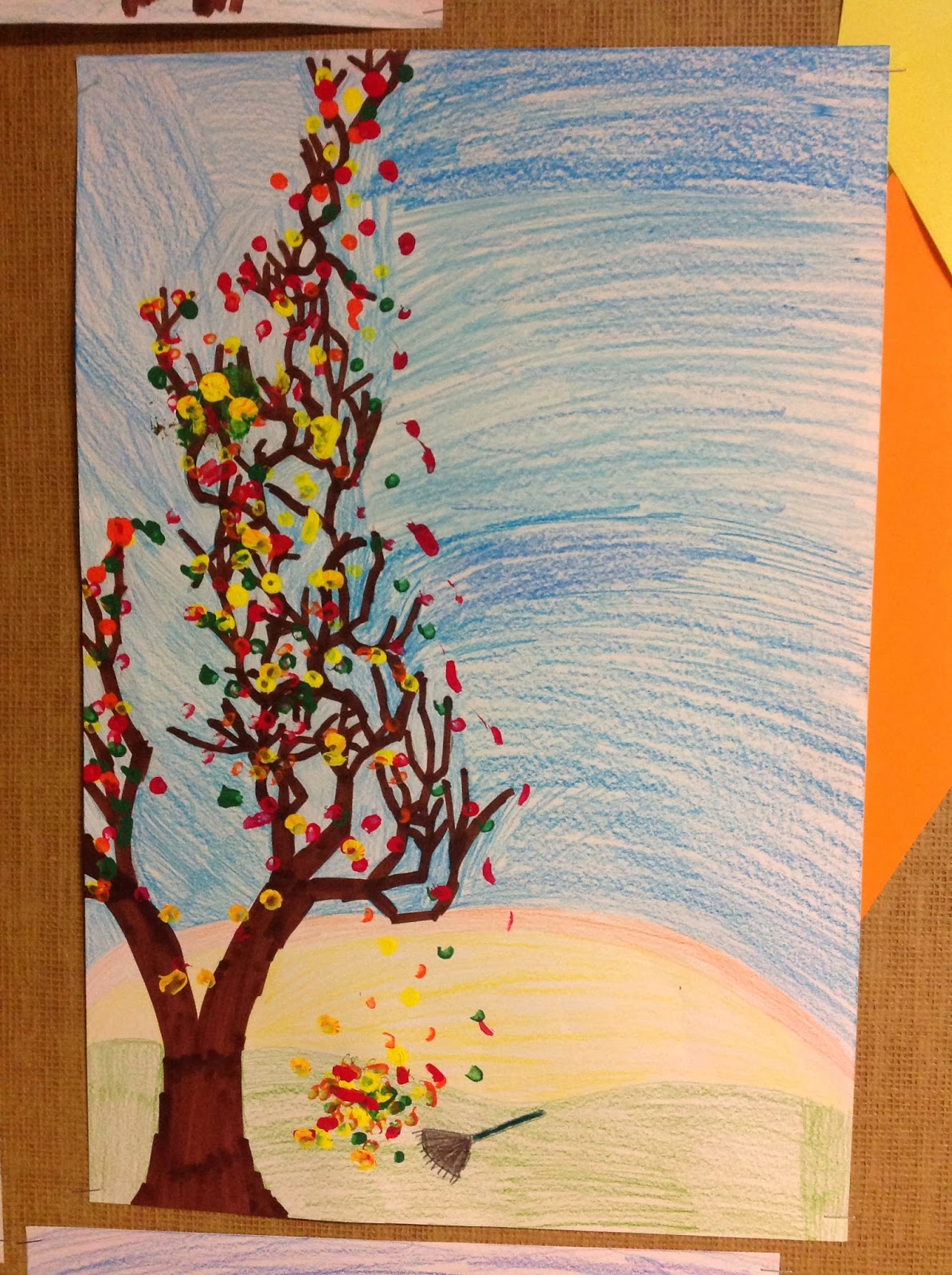 The Artsy Fartsy Art Room: 6th Grade Fall "Pointillism" Trees