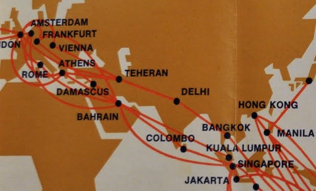 The Timetablist: Qantas, Worldwide Network, March 1974. Detail 2: The ...