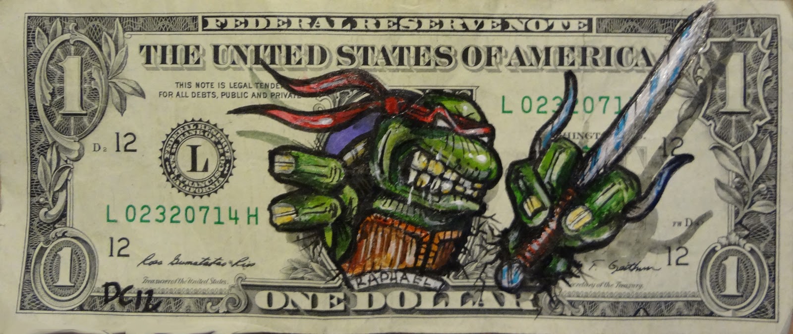 The Art of Donovan Clark: Money Art-painting on dollars 8