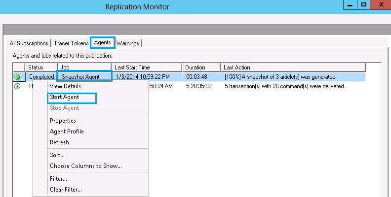 How to add an article in Transactional Replication