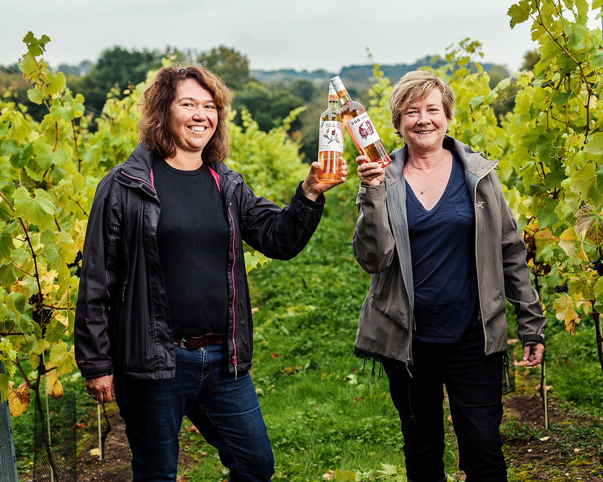 Kristina and Ann-Marie, Off the Line Vineyard, Makers of Fine English ...