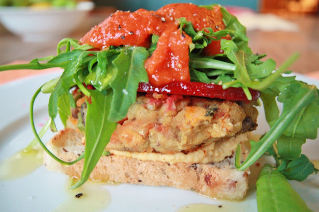 River Food: Butter Bean Veggie Burger