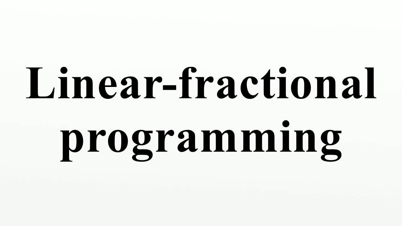 Linear-fractional programming