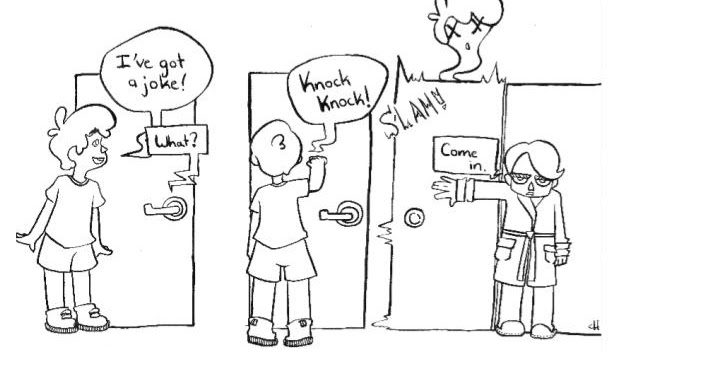 Trinity Times: Knock Knock Comic by Colette He