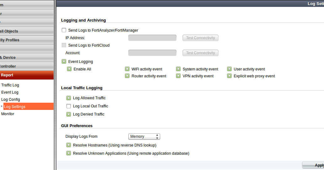 Als Tech Corner How To Enable Disk Logging On A Fortigate Running