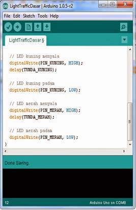 PROYEK ARDUINO : SIMULASI LAMPU MERAH/ TRAFFIC LIGHT ~ Teknisi dan ...