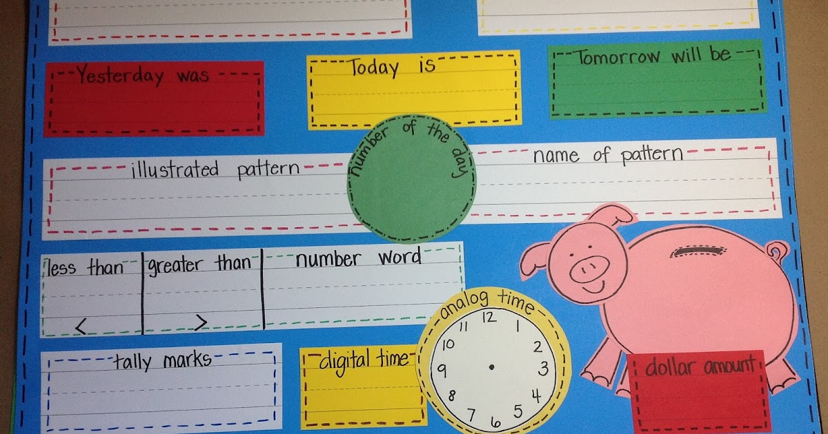 Daily Math Wall {Free} Printable :)