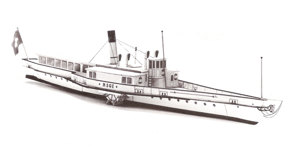 Papercraft - Dampfschiff Rigi Steamboat - Papercraft4u | Free ...