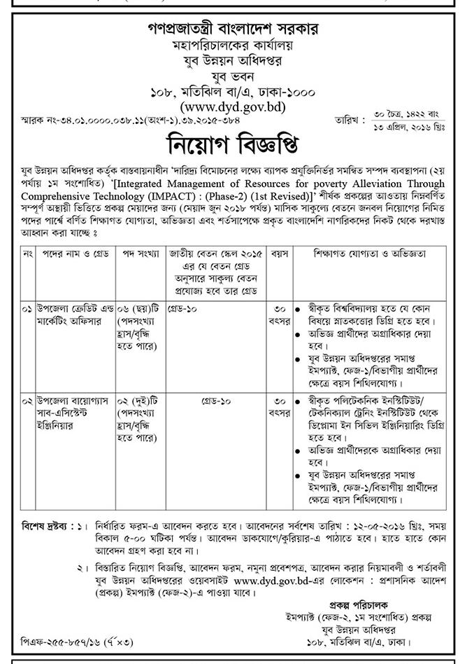 Online Circulars: Jubo Unnoyon Odhidoptor Upazilla Credit and Marketing ...