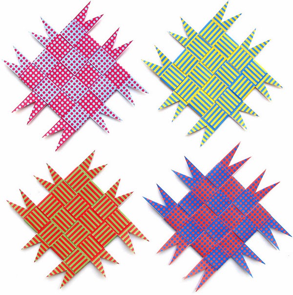 it's a heart heart season: Easy Peasy Flat Weave Stars