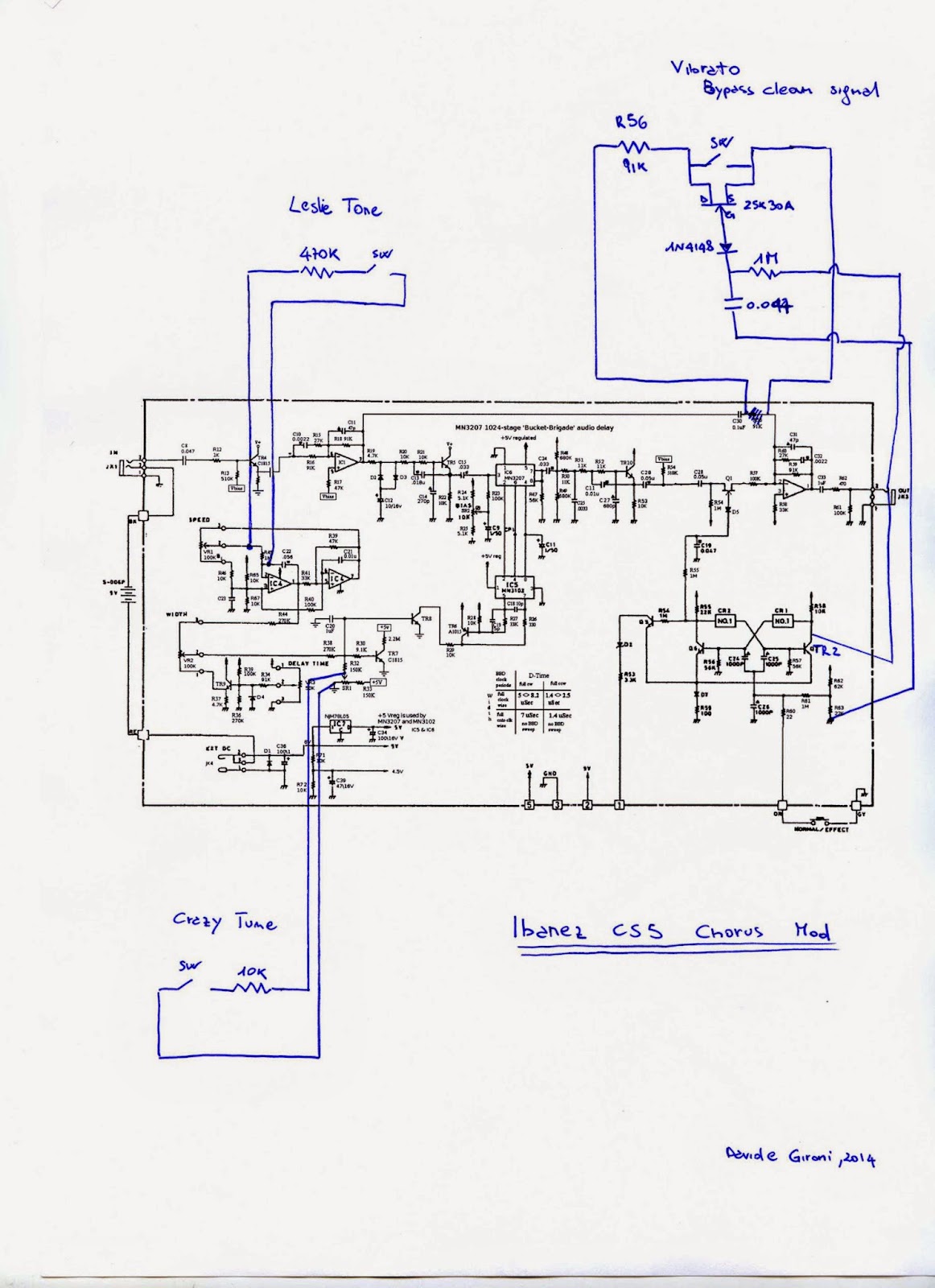 Davide Gironi blog: Ibanez Soundtank Super Chorus CS5 mod