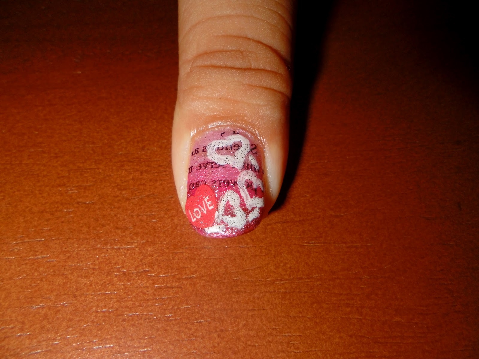 It's All About Nail Arts: Hearty Script Nail Art