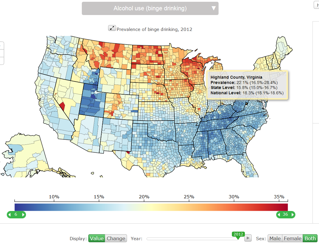 The Rural Blog: Heavy drinking, binge drinking rise; interactive map ...