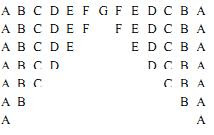 C Programs: QUES 14 AlphaBet Pattern