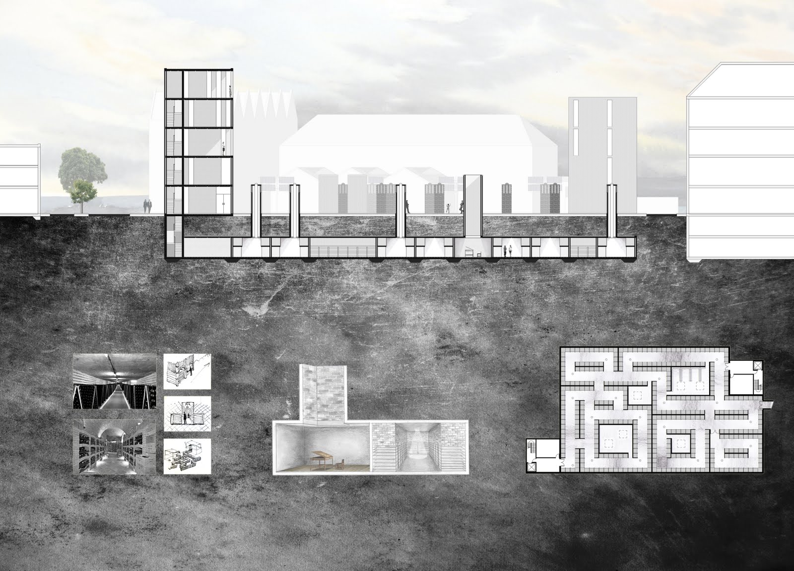 Section Through Building Underground