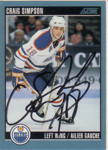 Hell's Valuable Collectibles: Craig Simpson: 4 Autographed Cards