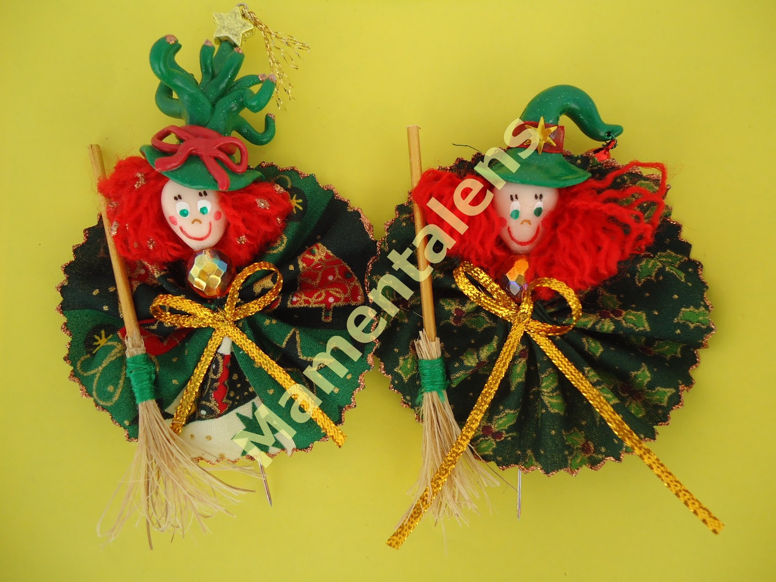 Creatividad y Artesanía: Pareja de brujas Navideñas