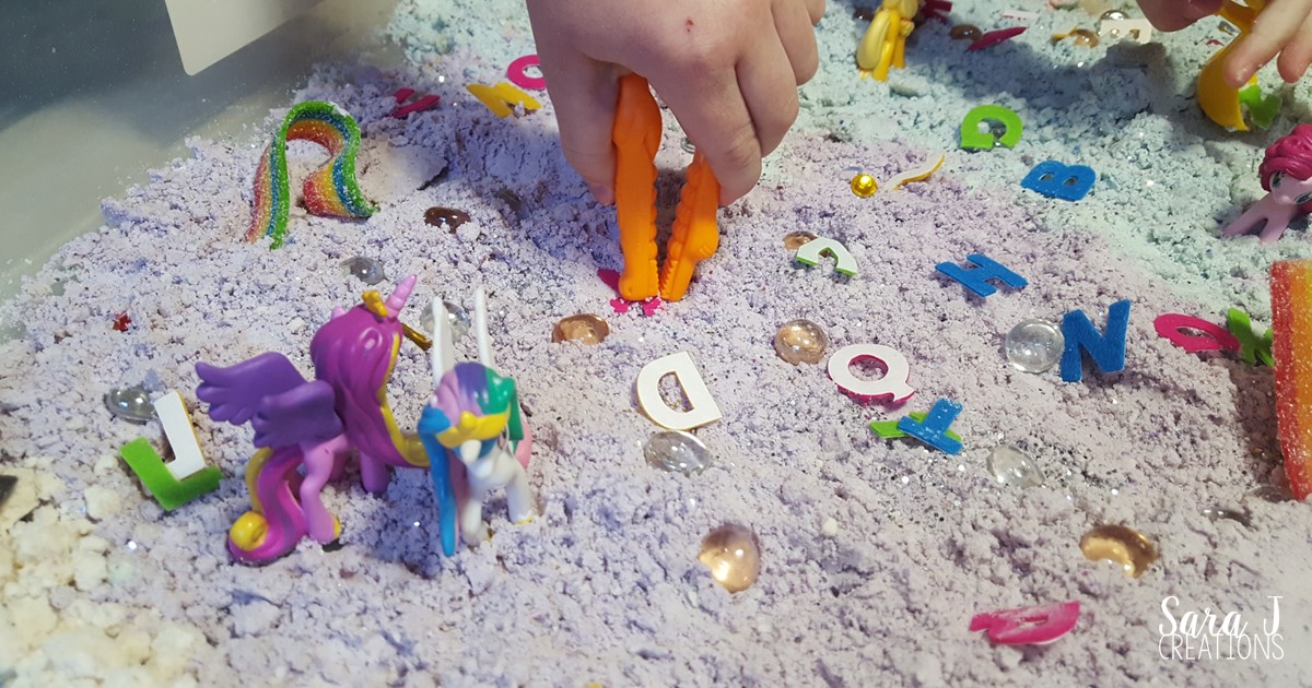 Unicorn Sensory Bin | Sara J Creations