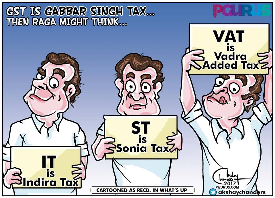 Justoon: If GST is #GabbarSinghTax!!! Then...! 😀cartoon #RahulGandhi #tax
