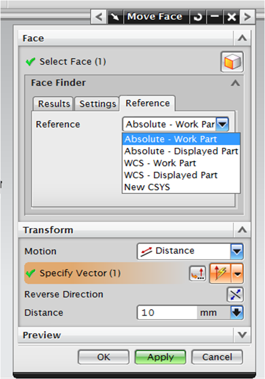 NX UNIGRAPHICS TUTORIAL: Synchronous modeling: Move Face