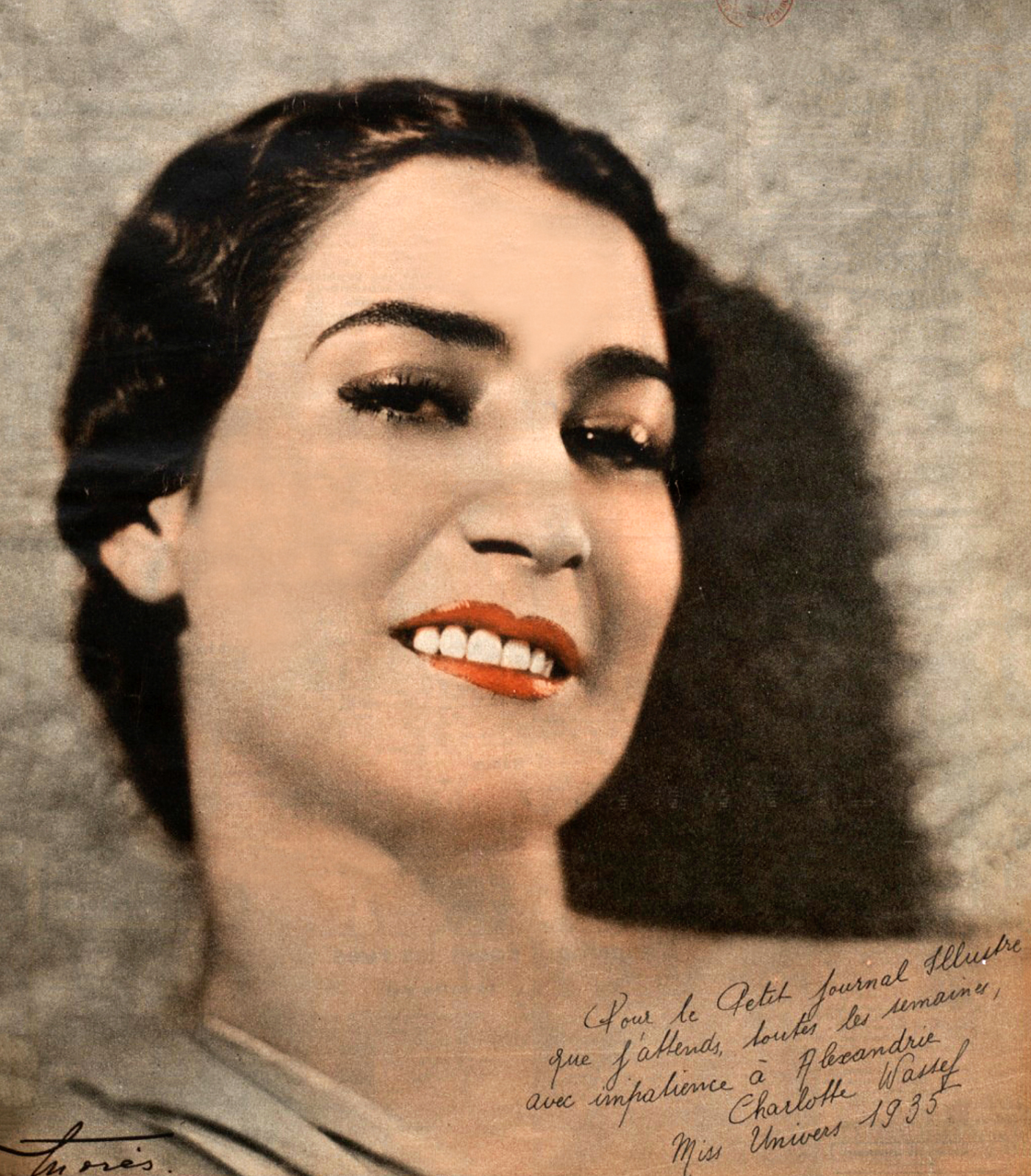 Great Egypt: Charlotte Wassef, Miss Universe, Le Petit Journal, 1935