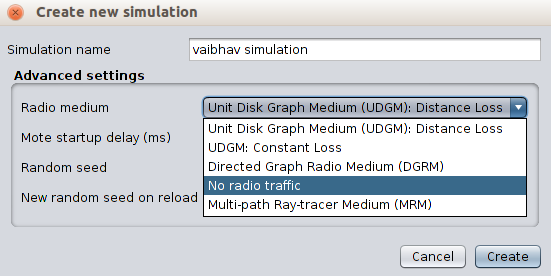 Contiki Cooja Simulation