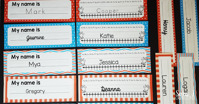 Turquoise Blue and Red Classroom Decor | Sara J Creations