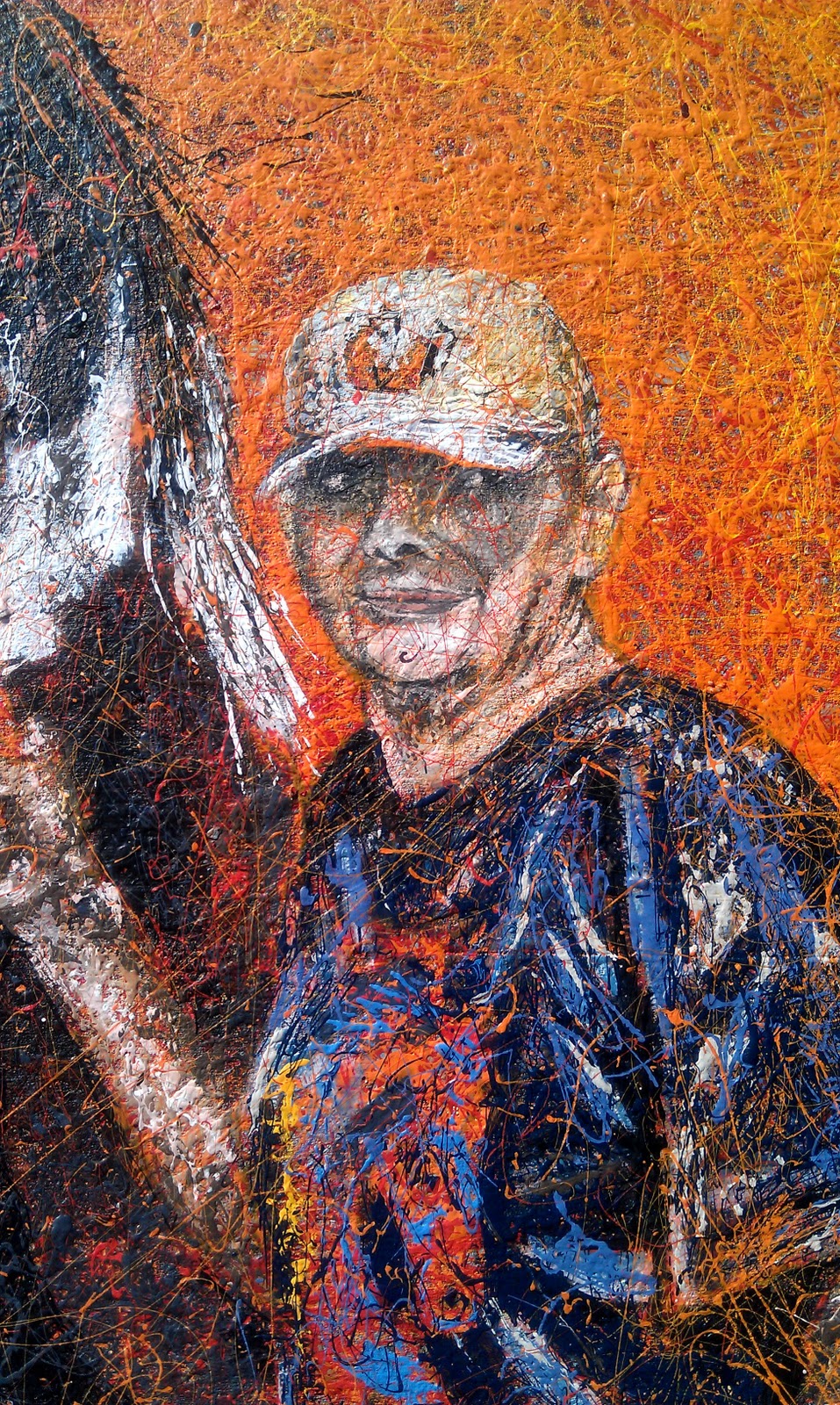 Artist SinGh-Blog: drip painting portraits 2011