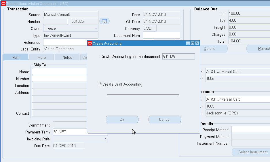 Receivables - Oracle EBS R12: Default Draft Option When Create ...