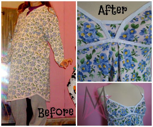 Refashion Co-op: Old Nightgown becomes Nursing Nightgown